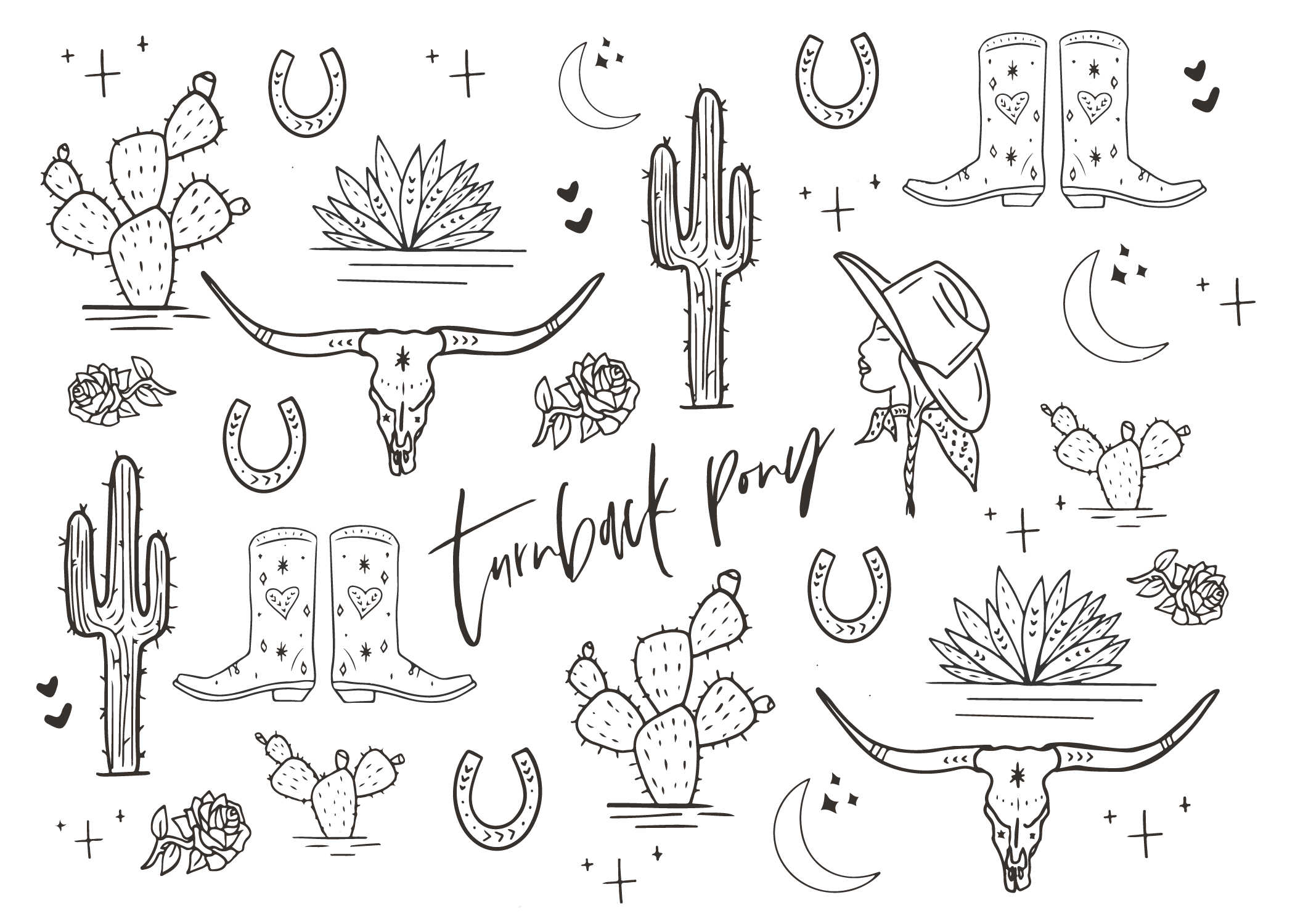 Sample Earrings 2 Stones – Turnback Pony